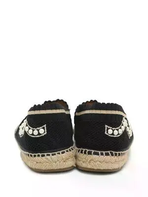 Fendi Pearl Embellished Espadrilles