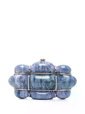 Cult Gaia Bolla Marbled Clutch Bag - Blue