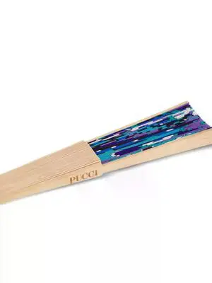 Emilio Pucci Vivara Print Hand Fan