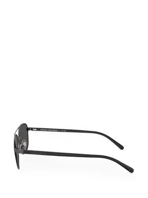 Brooks Brothers Matte Gunmetal Aviator Sunglasses