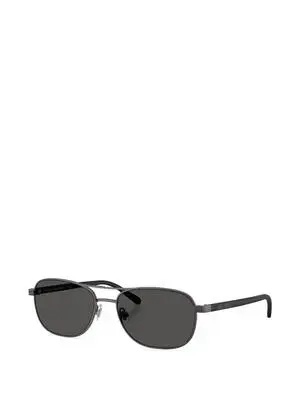 Brooks Brothers Matte Gunmetal Aviator Sunglasses