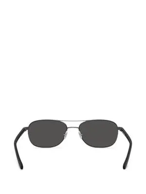 Brooks Brothers Matte Gunmetal Aviator Sunglasses