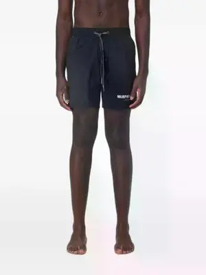 MURPHY&NYE Logo-print Drawstring Swim Shorts - Black