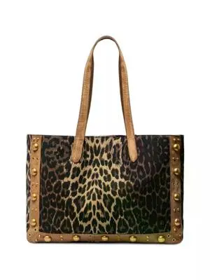 SECRET PON-PON Leopard-print Studded Shoulder Bag