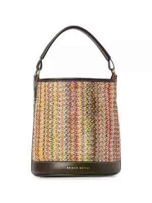 Antonio Marras Woven Leather-trim Bucket Bag - Neutrals