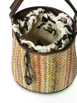 Antonio Marras Woven Leather-trim Bucket Bag