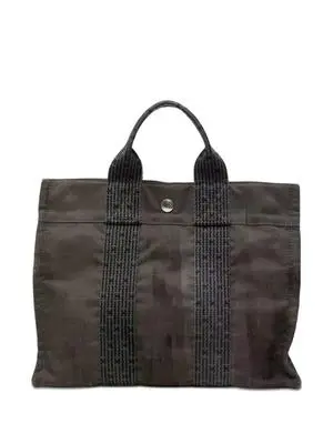 Hermès 1990-2010 Canvas Herline Pm Tote Bag - Grey