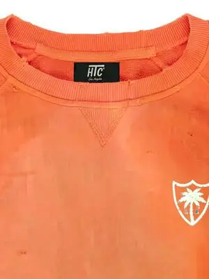 HTC LOS ANGELES Lil Palm Logo-print Distressed Sweater