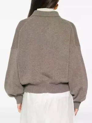 LISA YANG Knitted Polo Shirt - Brown