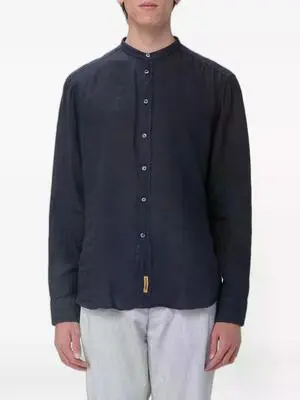 B.D.BAGGIES Band-collar Long-sleeve Shirt - Blue