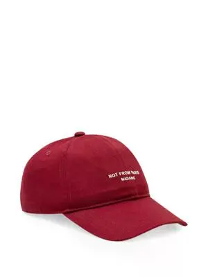 Drole De Monsieur Slogan Embroidered Cap