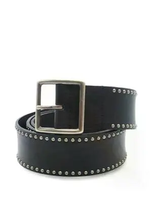 HTC LOS ANGELES Stud-embellished Leather Belt - Black
