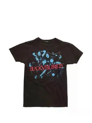 HTC LOS ANGELES Studded Graphic-print T-shirt - Black
