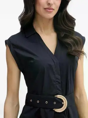 GAUDI Belted Sleeveless Maxi Dress