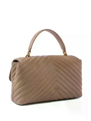 Pinko Love Birds Chevron-quilted Tote Bag