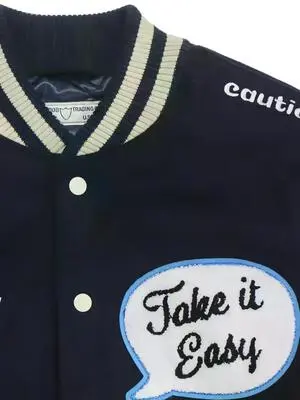 HTC LOS ANGELES Embroidered-patch Varsity Jacket