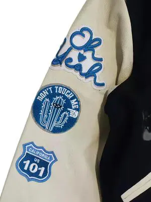 HTC LOS ANGELES Embroidered-patch Varsity Jacket
