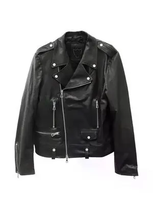 HTC LOS ANGELES Axel Stud-embellished Leather Biker Jacket