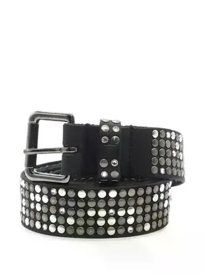 HTC LOS ANGELES Stud-embellished Crystal-embellished Belt - Black