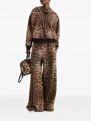 Dolce & Gabbana Leo-print Fleece Trousers
