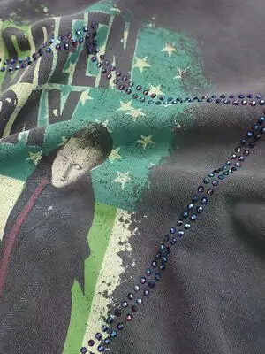 HTC LOS ANGELES Studded Graphic-print T-shirt
