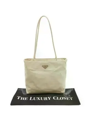 Prada Tessuto Logo-plaque Shopper Tote Bag