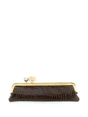 Jacquemus Salon Crocodile-effect Clutch Bag