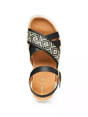 Geox Xand 2s Woven-panel Buckled Sandals