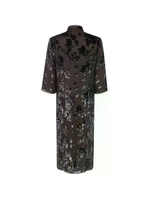 PIERRE-LOUIS MASCIA Floral-devoré Silk-blend Midi Dress