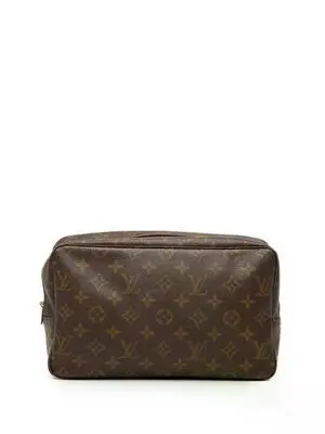 LOUIS VUITTON Monogram Canvas Trouse Toilete 28 Clutch - Brown