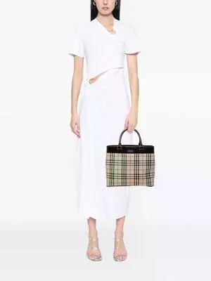 Burberry 2000-2017 House Check Canvas Tote Bag
