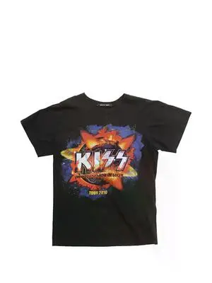 HTC LOS ANGELES Studded Graphic-print T-shirt - Black