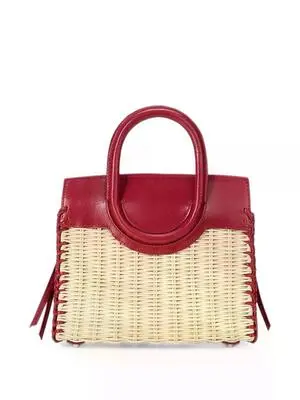 Staud Maude Mini Wicker Tote Bag - Neutrals