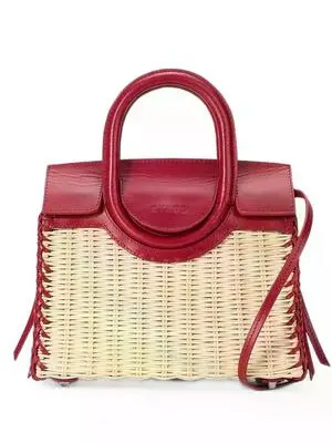 Staud Maude Mini Wicker Tote Bag - Neutrals