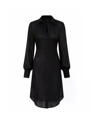 Liu Jo Bow-detail Shirt Dress - Black