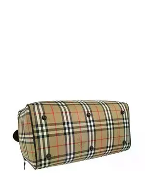 Burberry Haymarket Check Canvas Travel Bag - Neutrals