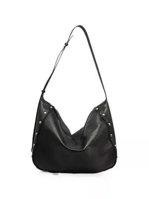 HTC LOS ANGELES Studded Leather Shoulder Bag - Black