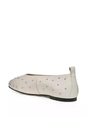 Geox Marsilea Stud-embellished Leather Ballet Flats