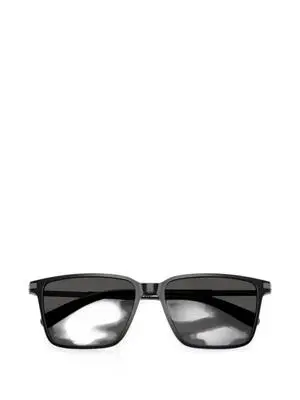 Brooks Brothers Rectangle Frame Sunglasses With Engraved Arms