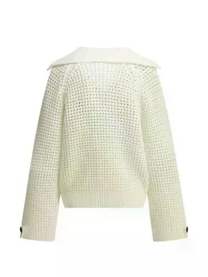 Brunello Cucinelli Open-knit Sailor-collar Sweater