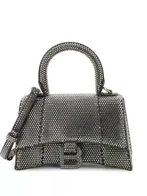 Balenciaga Hourglass Top Handle Bag Suede With Crystals Xs Crossbody Bag