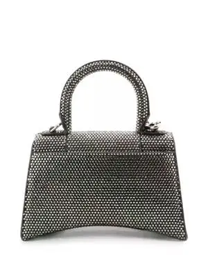 Balenciaga Hourglass Top Handle Bag Suede With Crystals Xs Crossbody Bag