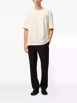 AMI Paris Elasticated-waist Wool Trousers - Black