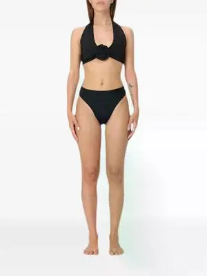 MAYGEL CORONEL Halterneck Bikini With Rosette Detail - Black