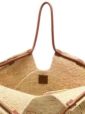 Zimmermann Medium Goldentime Fringed Tote Bag - Neutrals