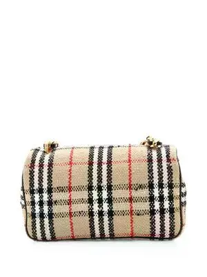 Burberry Lola Vintage Check Tweed Small Shoulder Bag