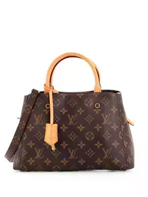 LOUIS VUITTON Montaigne Handbag Monogram Canvas Bb Satchel - Brown