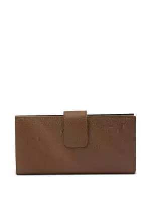 FERRAGAMO Gancini Continental Pebbled Leather Wallet