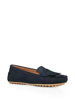 Geox Kalistena Fringe-detail Suede Loafers - Blue