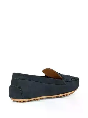 Geox Kalistena Suede Loafers With Fringe Detail - Blue